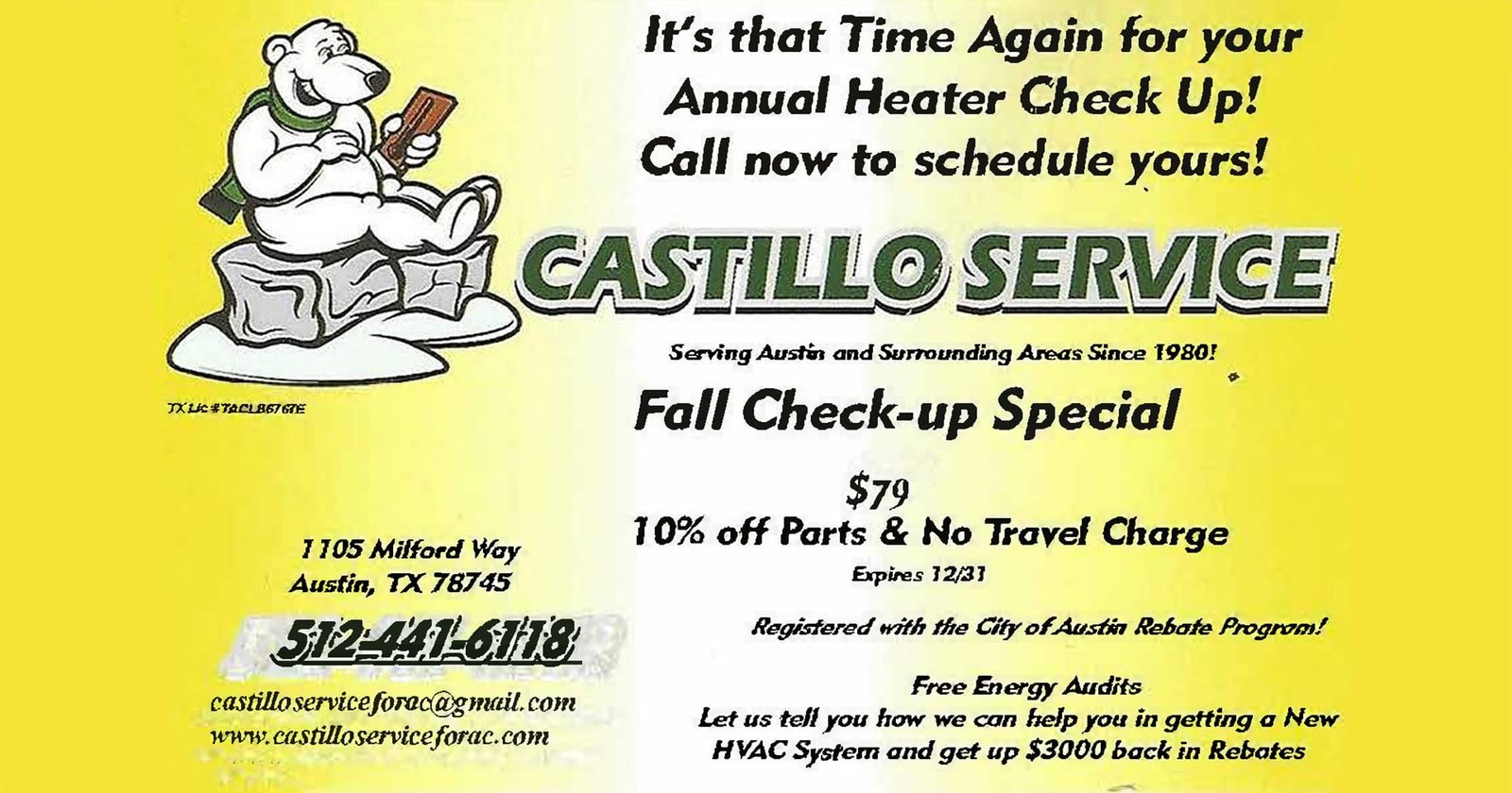 Fall Special 2022 « Castillo Service
